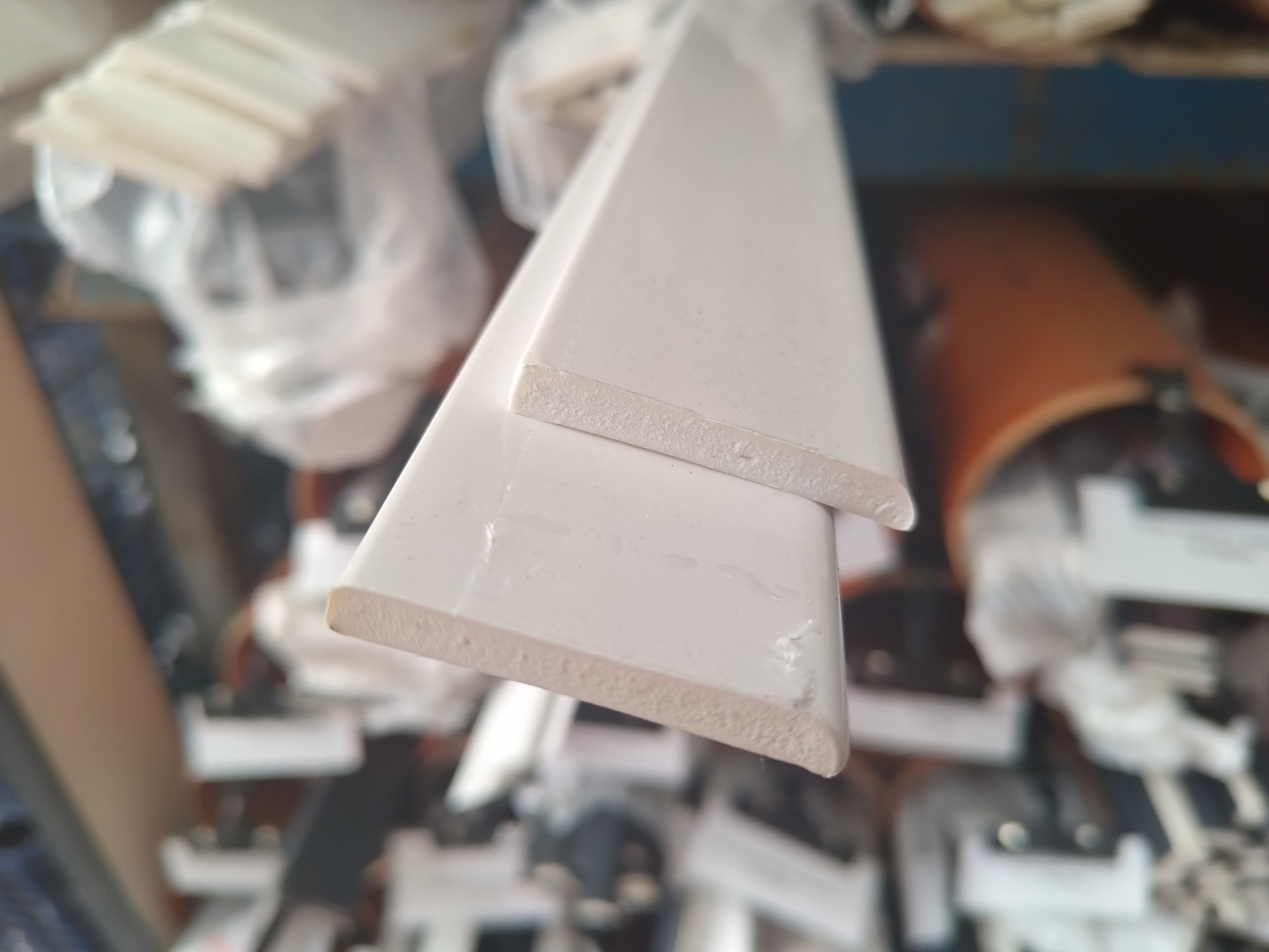 45mm x 6mm White UPVC Trim 5mtr Length – Roofstore P&P Ltd