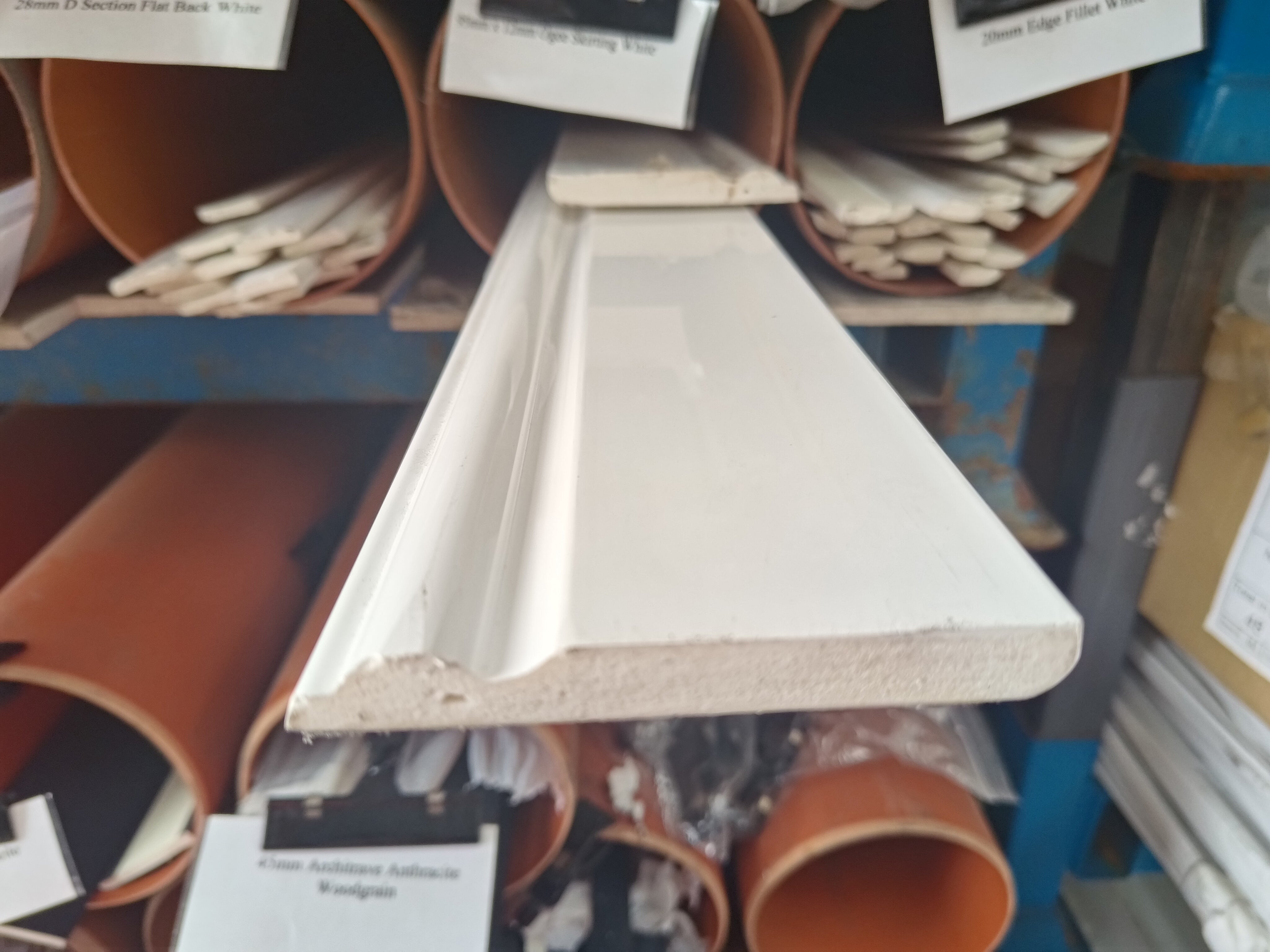 95mm x 12mm White Ogee UPVC Trim 5mtr Length – Roofstore P&P Ltd